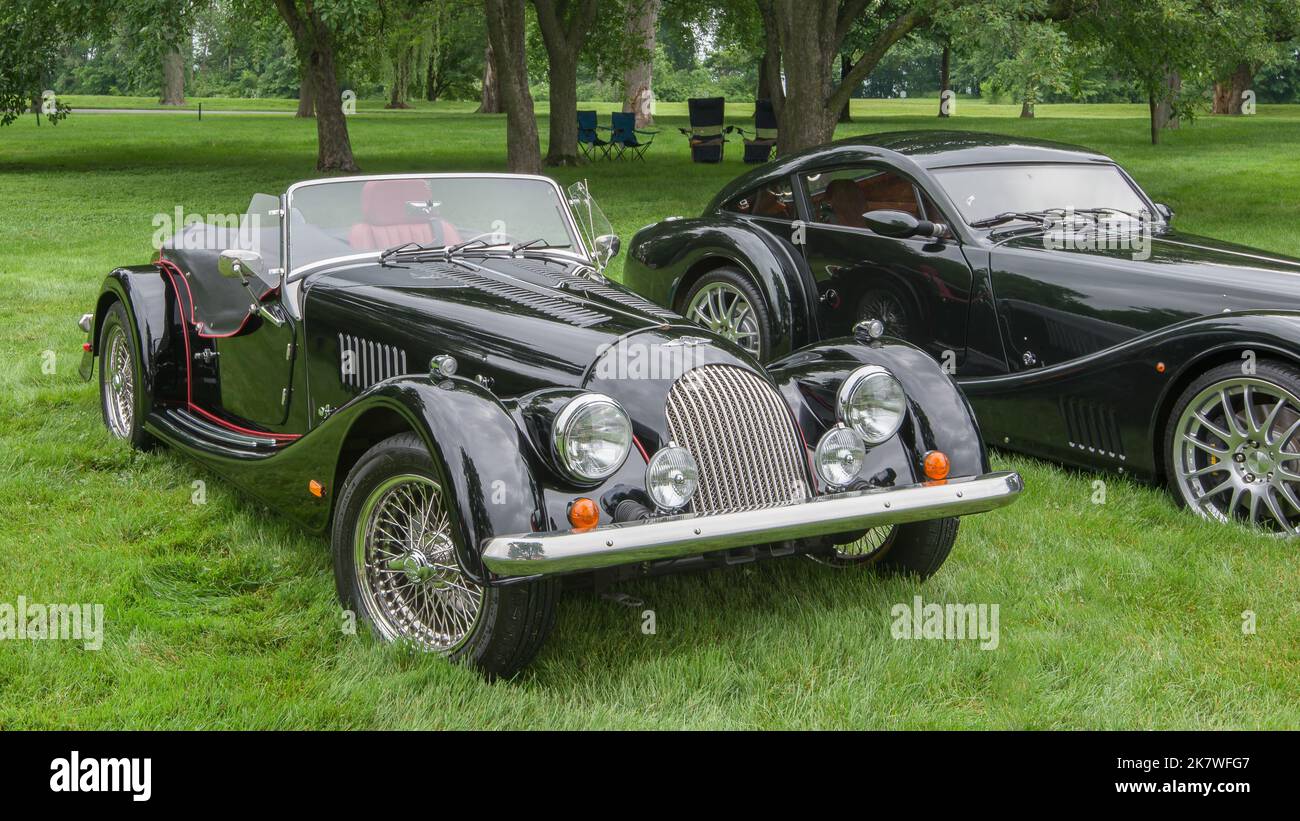 GROSSE POINTE SHORES, MI/USA - JUNE 16: A 2003 Morgan TS and a 2010 ...