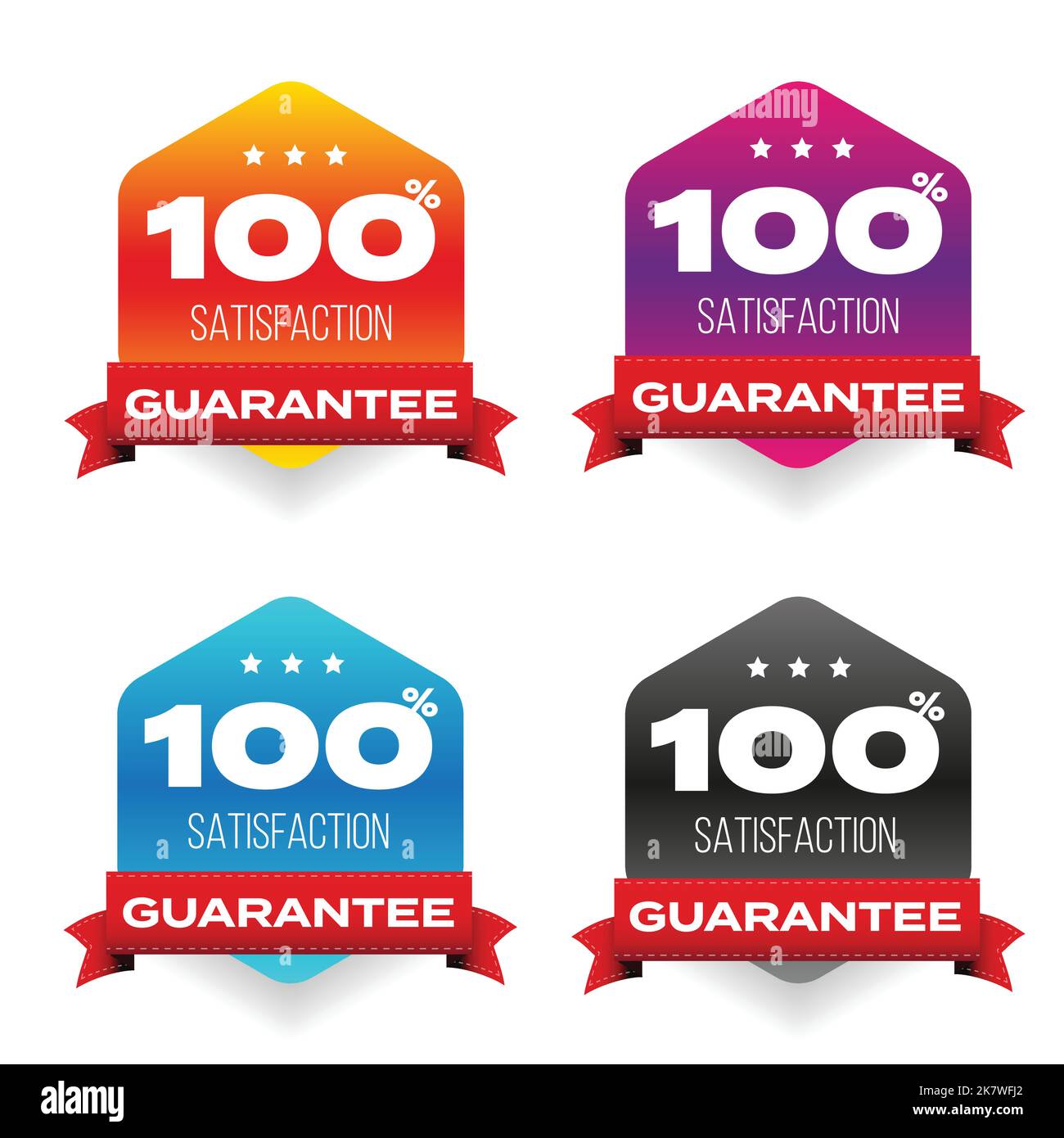 Hundred percent satisfaction guarantee Stock Vector Image & Art - Alamy