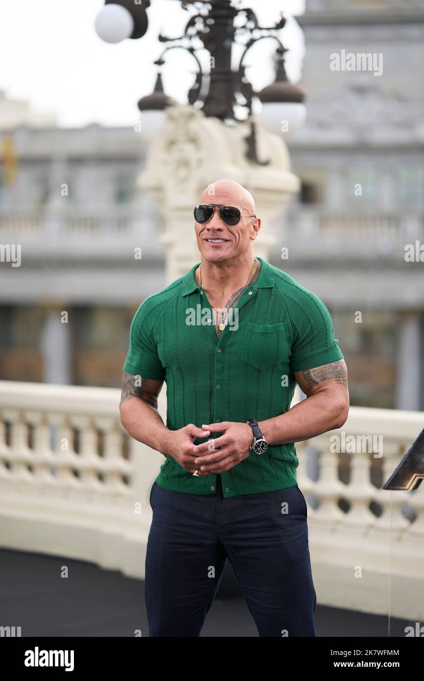 Madrid, Spain. , . Dwayne Johnson attends ‘Black Adam' Photocall at NH ...