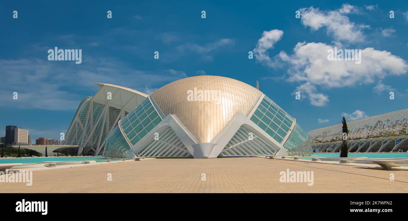 Valencia, Spain - April 29, 2019: View of the Valencia City of Arts and ...