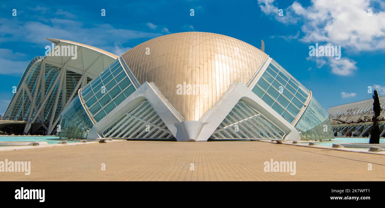 Valencia, Spain - April 29, 2019: View of the Valencia City of Arts and ...