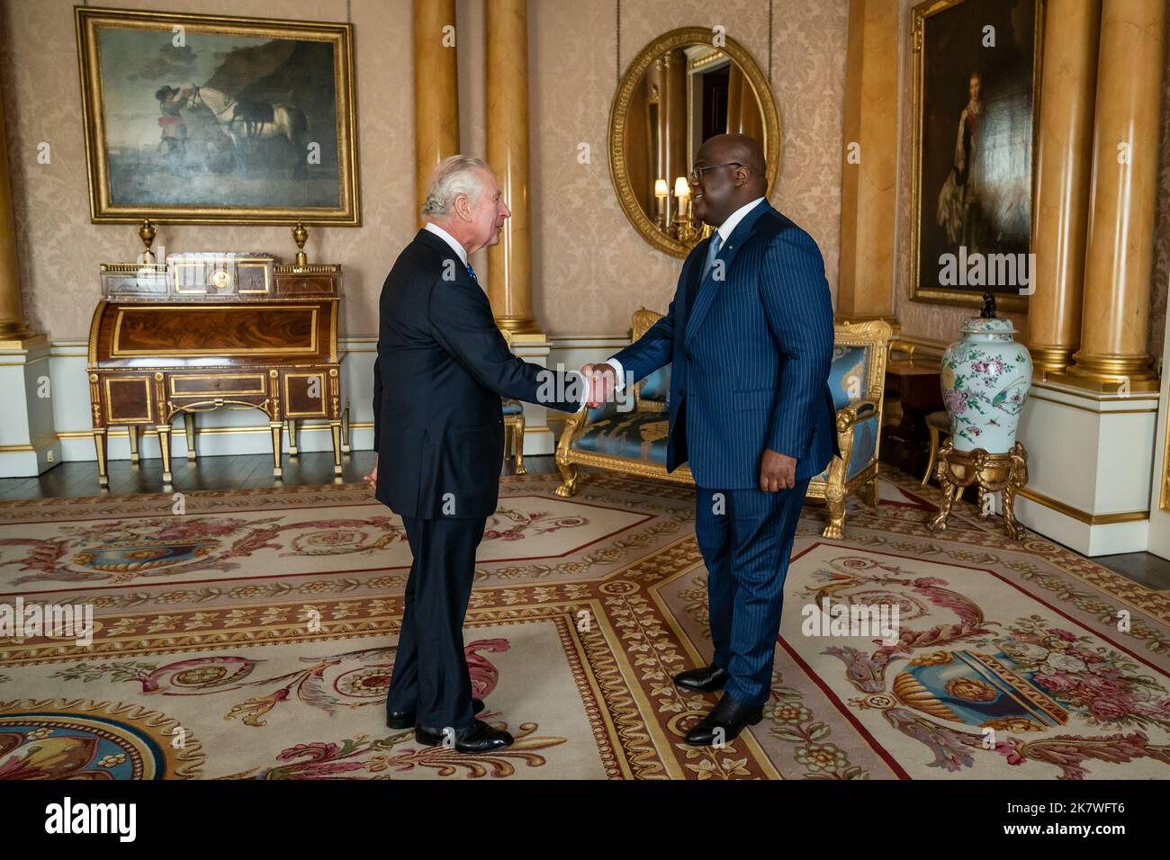 King Charles III during his audience with Felix Tshisekedi, President ...