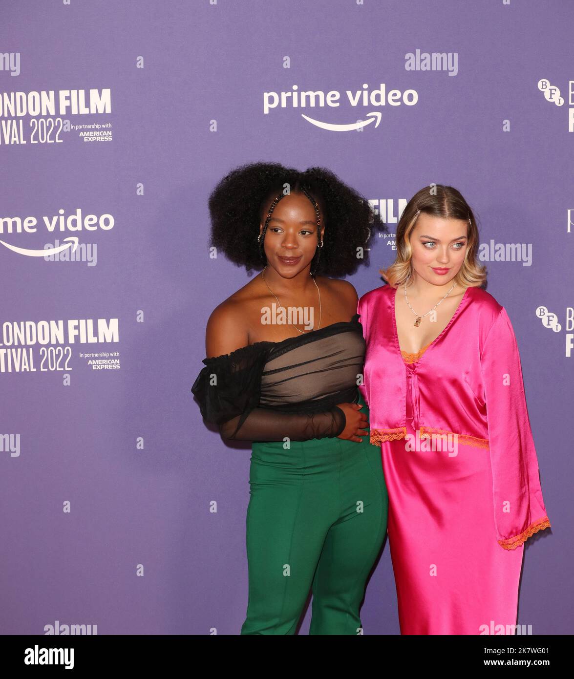 Corinna Brown and Rhea Norwood attend the European premiere of 'My Policeman' at the Royal ...