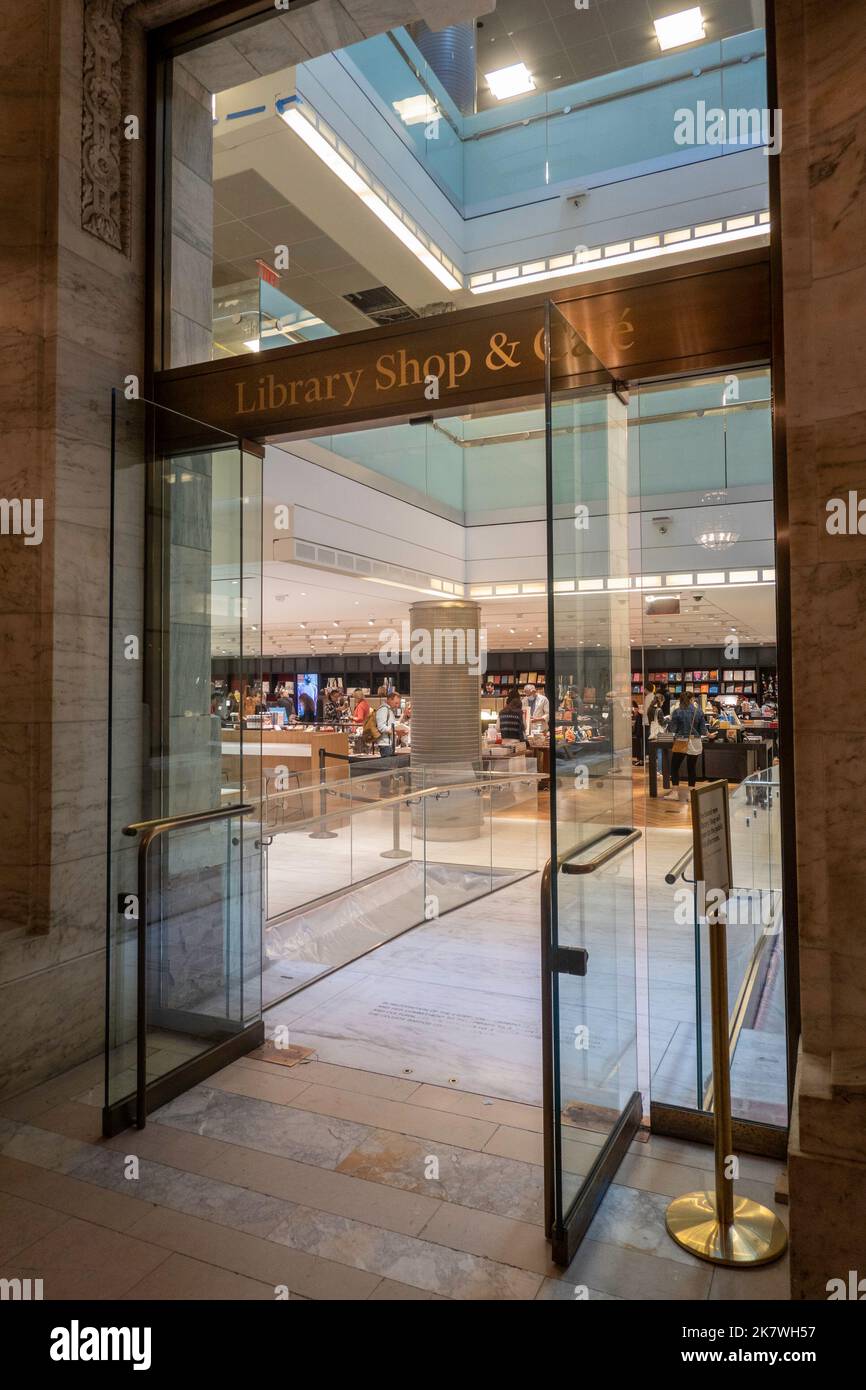 New gift shop and cafe at the main branch of the New York Public ...