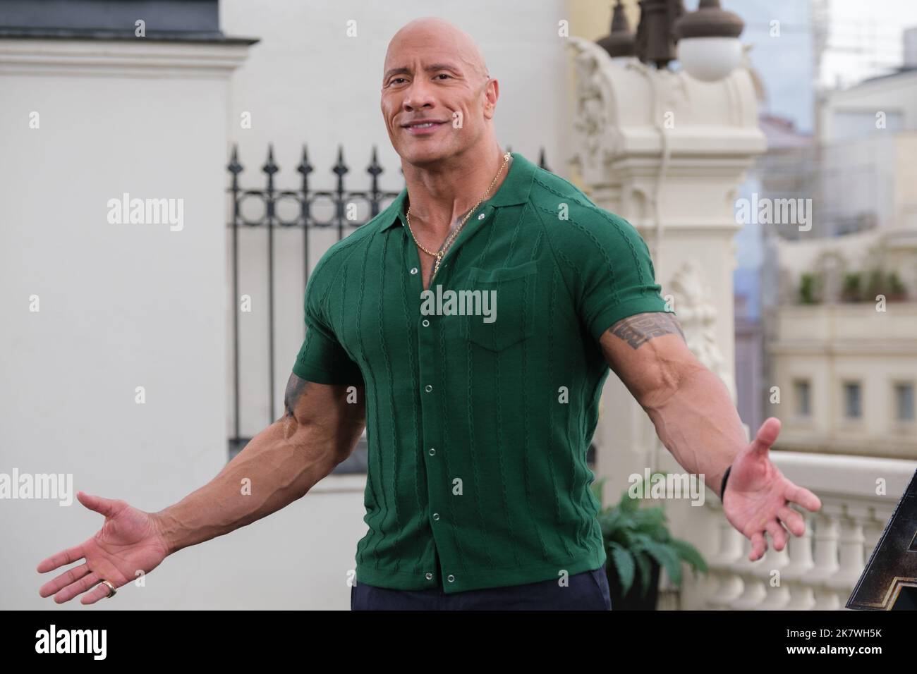 Madrid, Spain. 19th Oct, 2022. Actor Dwayne Johnson poses during the ...