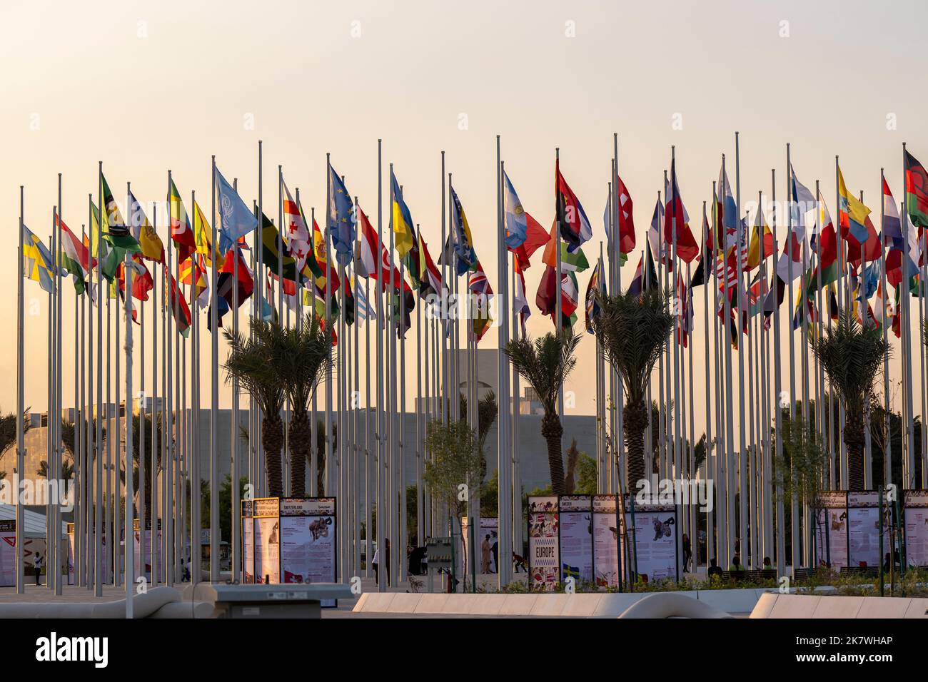 The Flag Plaza, displays 119 flags from countries with authorized ...