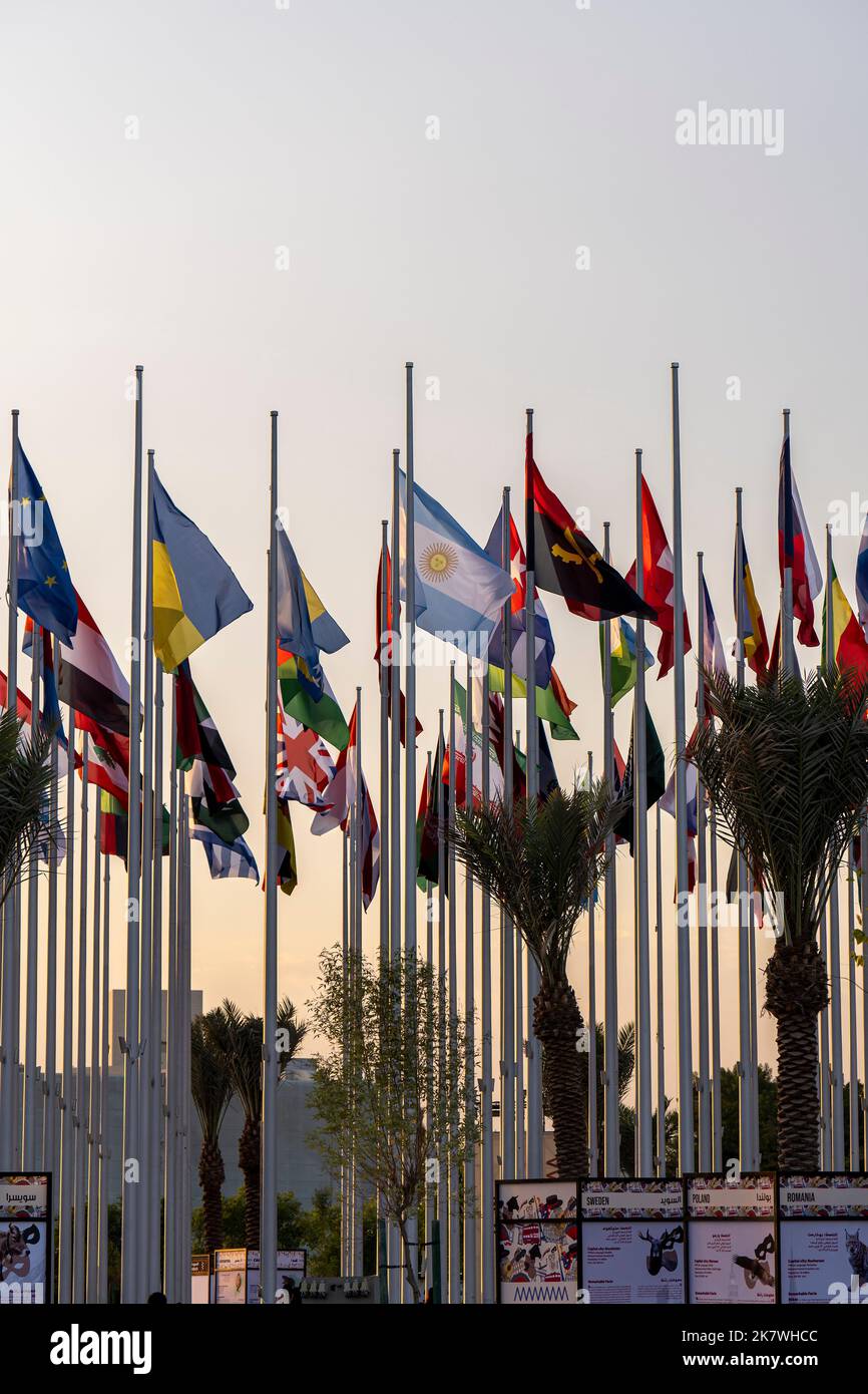 The Flag Plaza, displays 119 flags from countries with authorized ...