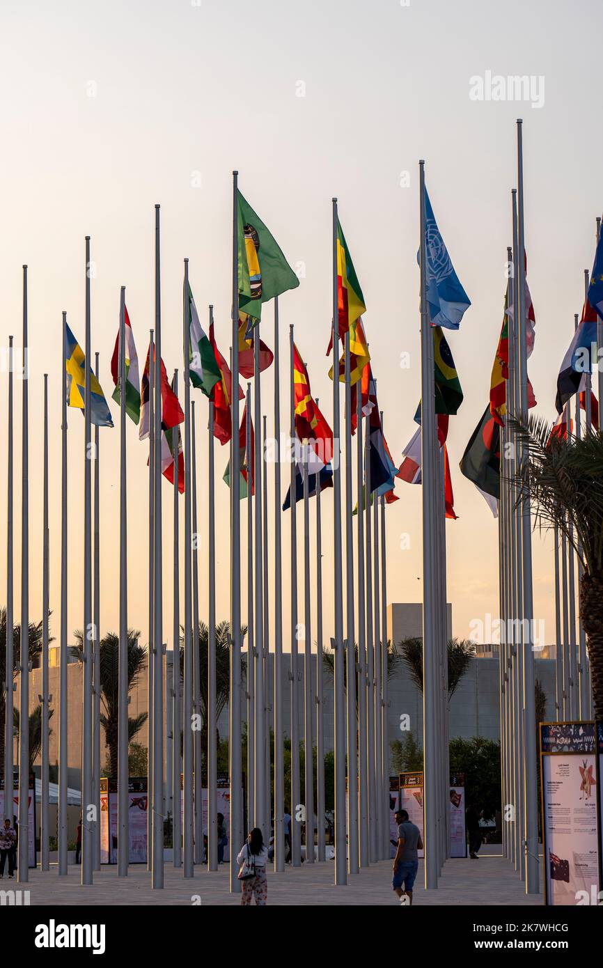 The Flag Plaza, displays 119 flags from countries with authorized ...