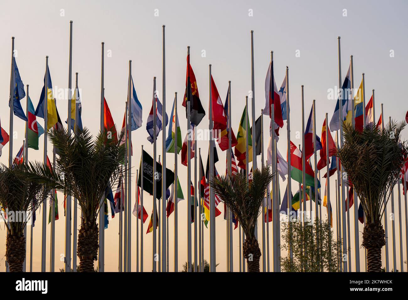 The Flag Plaza, displays 119 flags from countries with authorized ...