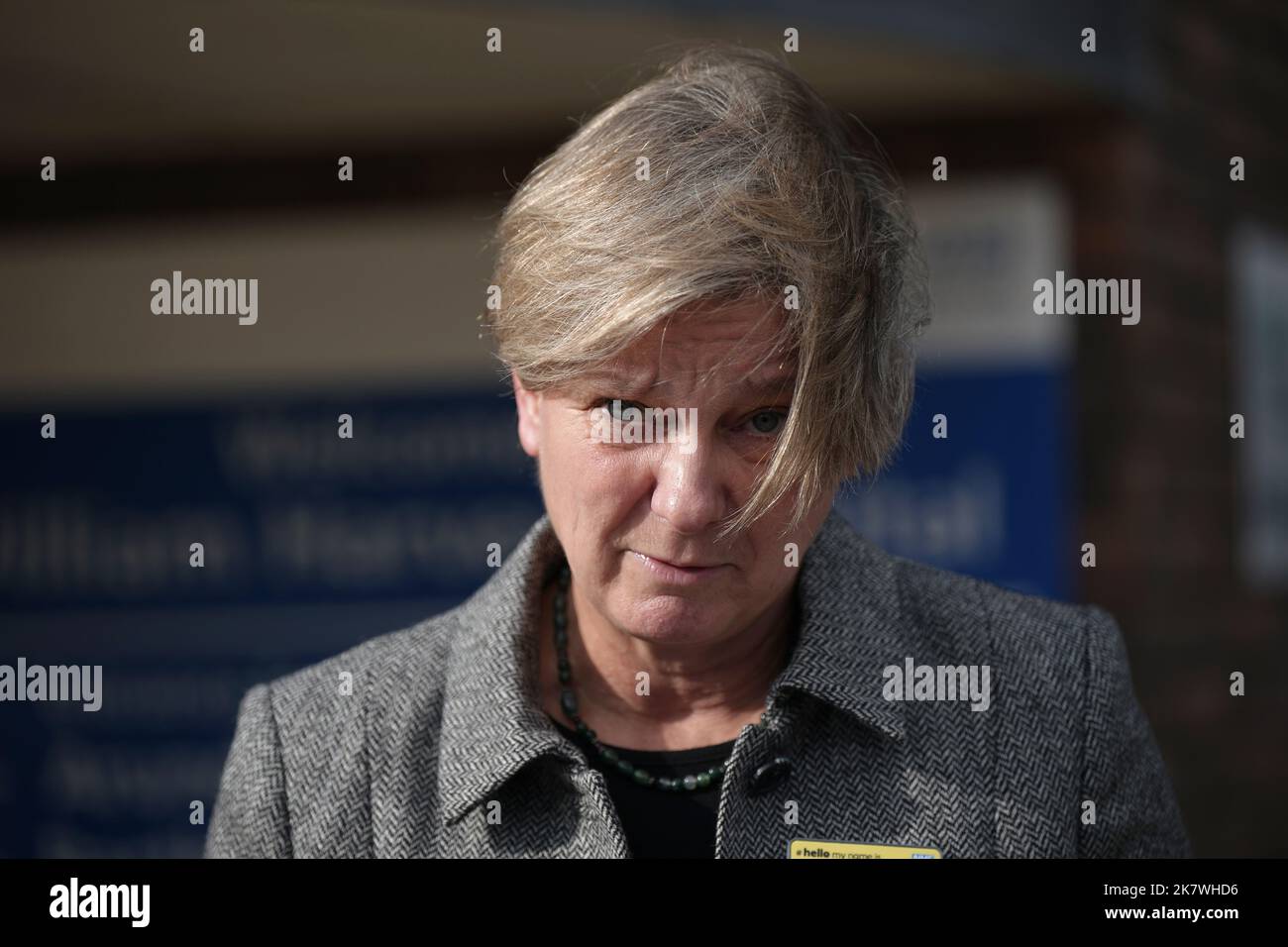 Tracey Fletcher, Chief Executive of East Kent Hospitals providing a ...