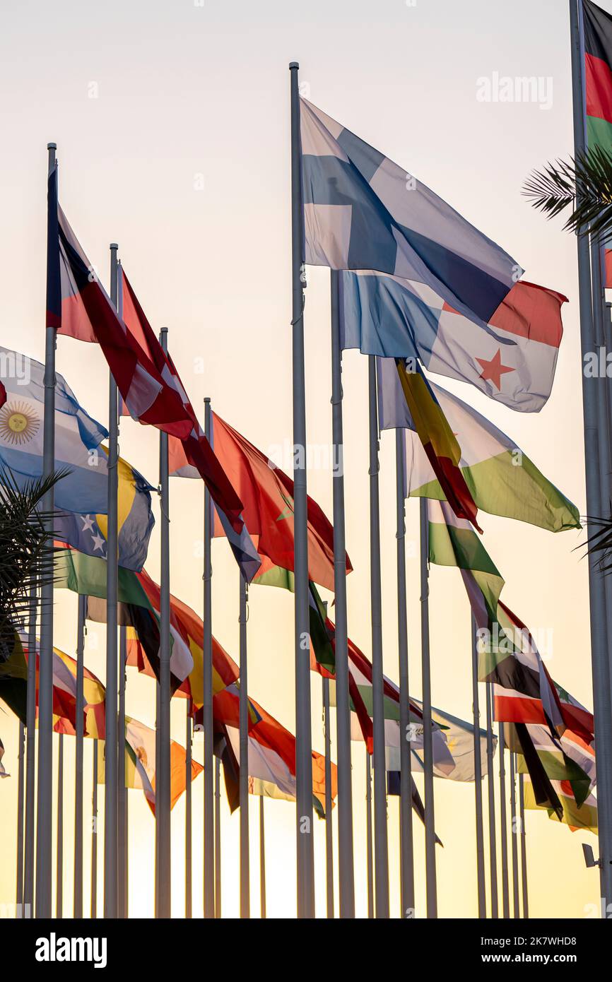 The Flag Plaza, displays 119 flags from countries with authorized ...
