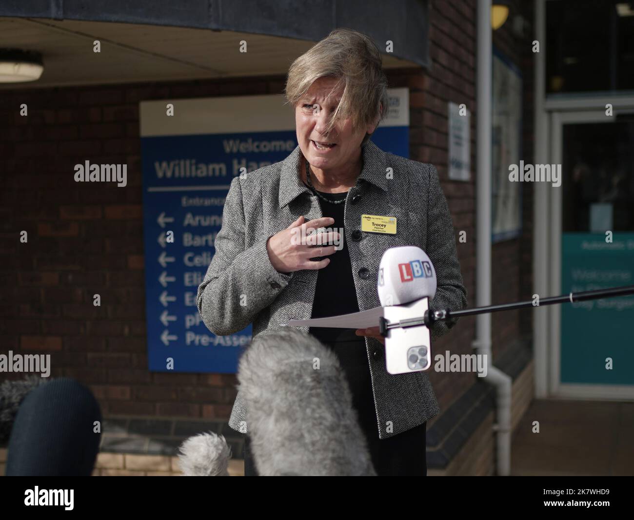 Tracey Fletcher, Chief Executive of East Kent Hospitals providing a ...