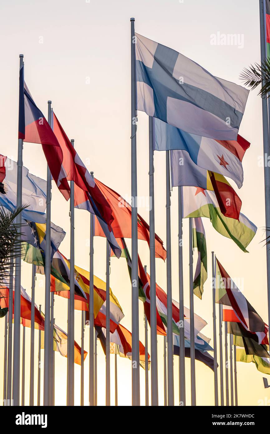 The Flag Plaza, displays 119 flags from countries with authorized ...