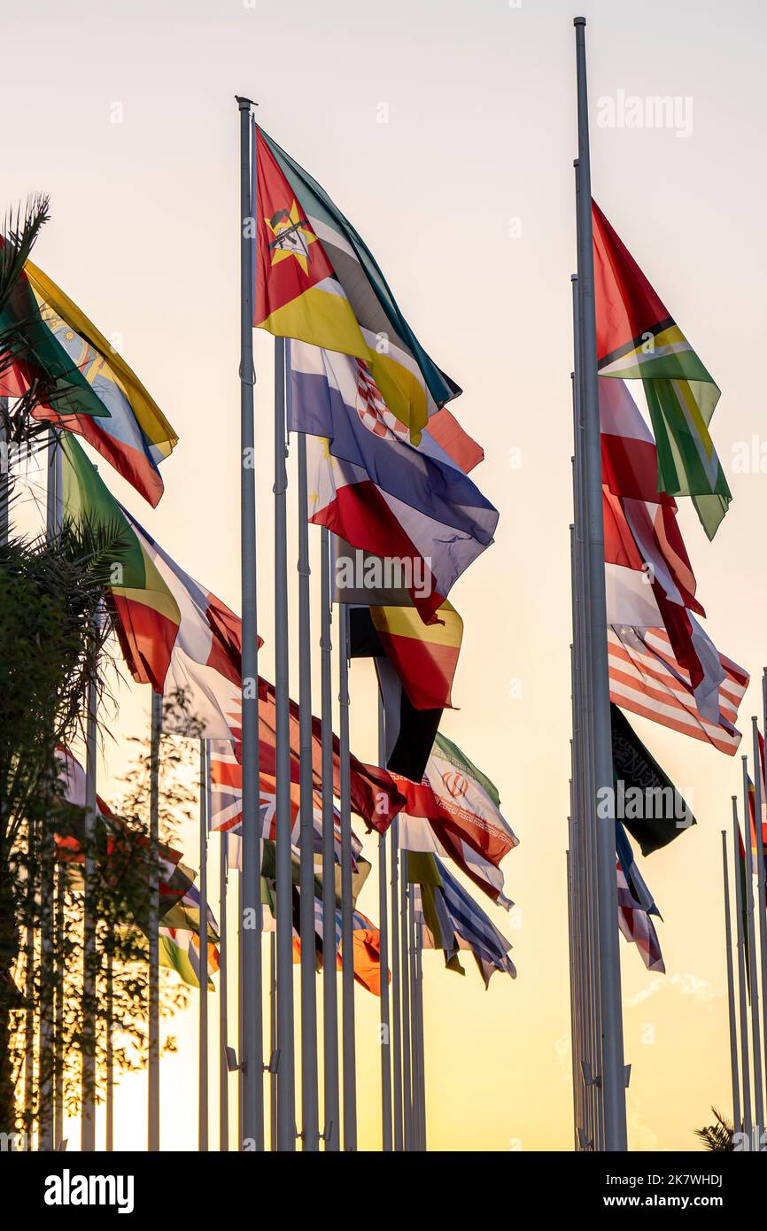 The Flag Plaza, displays 119 flags from countries with authorized ...