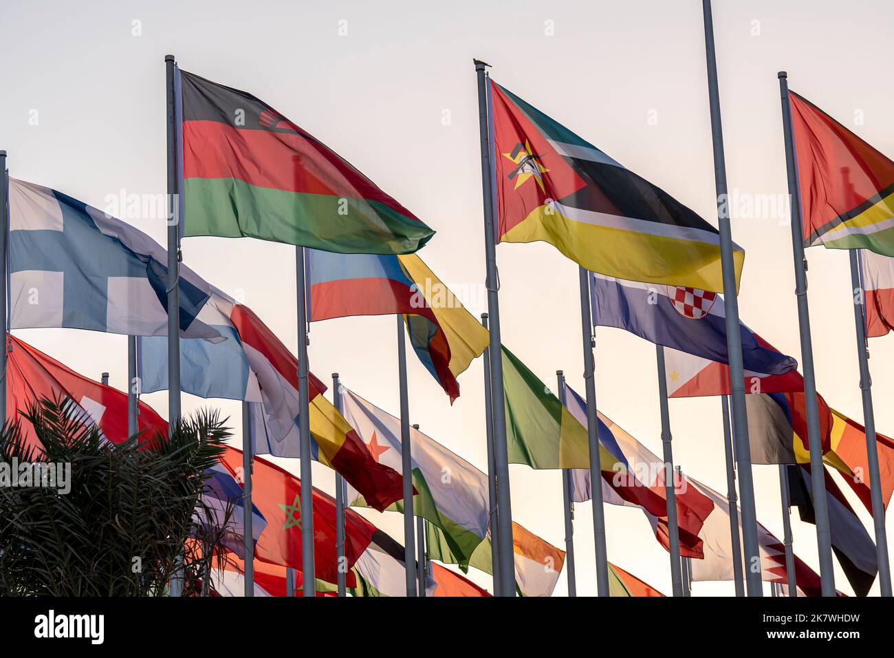 The Flag Plaza, displays 119 flags from countries with authorized ...