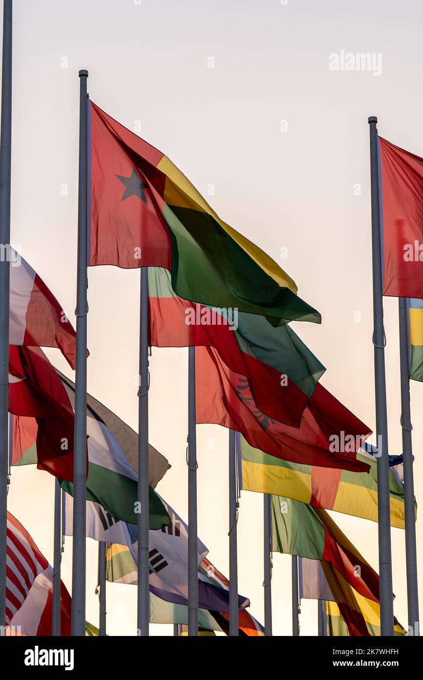 The Flag Plaza, displays 119 flags from countries with authorized ...