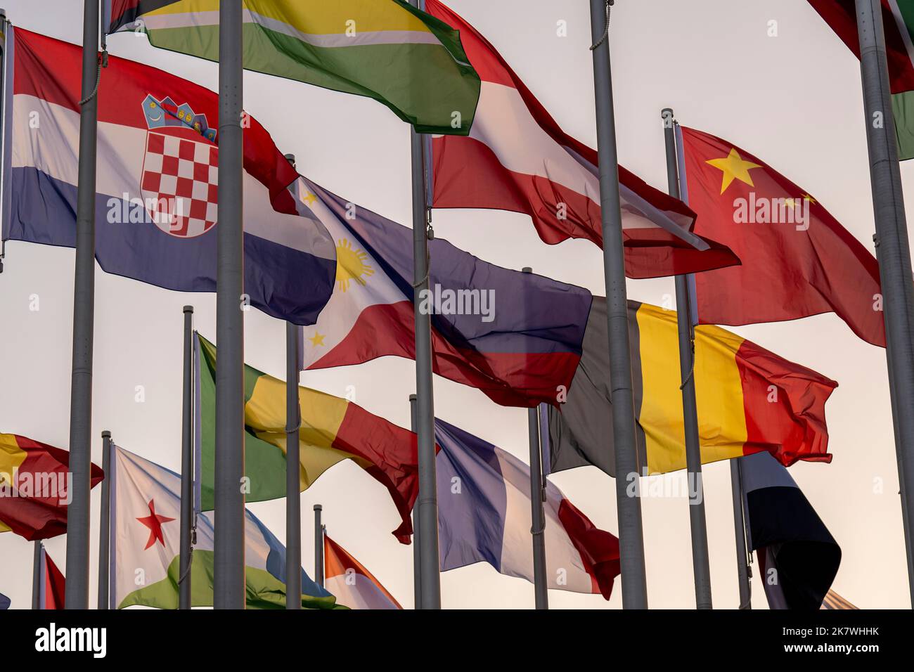 The Flag Plaza, displays 119 flags from countries with authorized ...