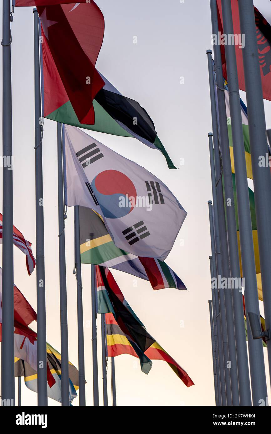 The Flag Plaza, displays 119 flags from countries with authorized ...
