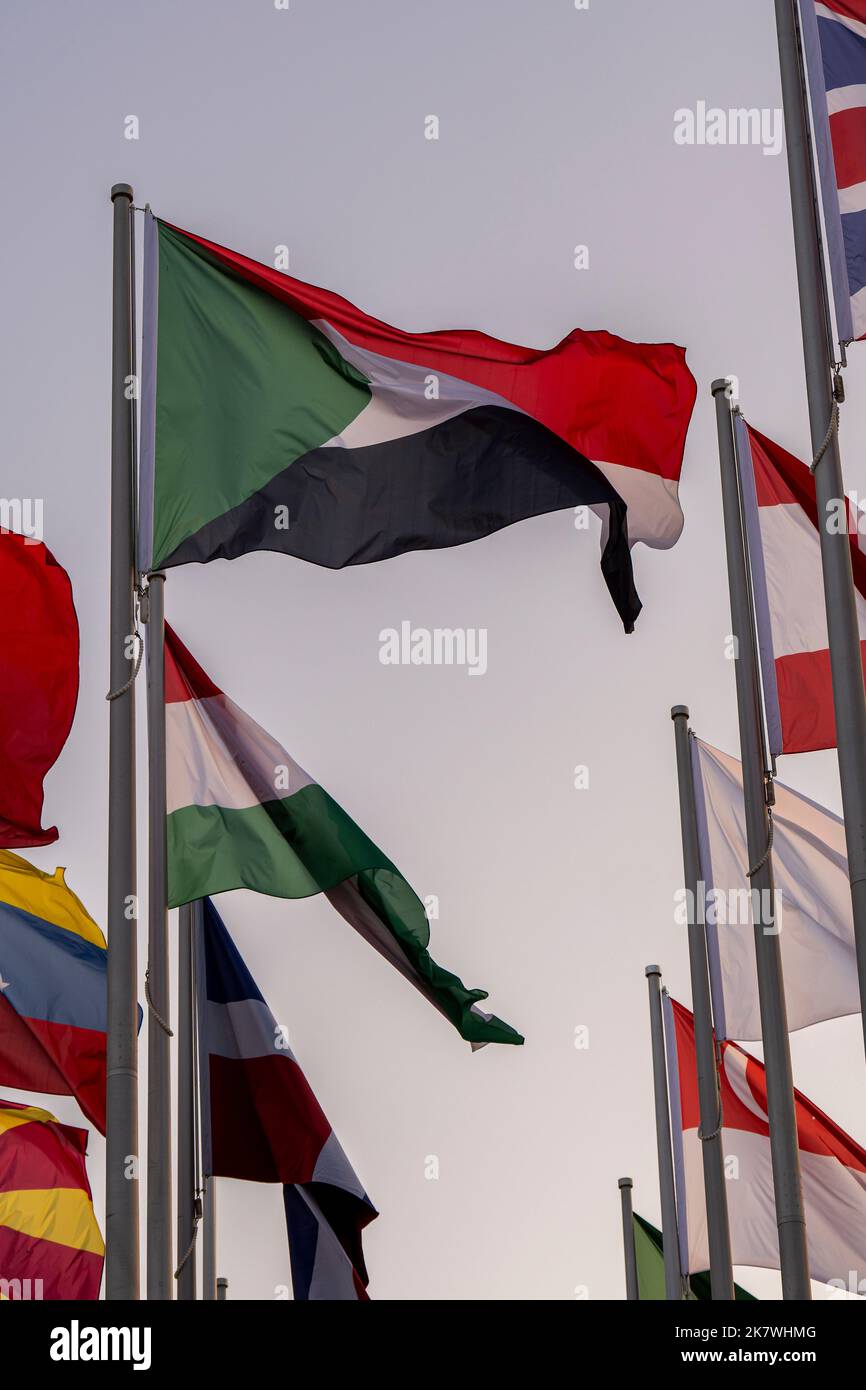 The Flag Plaza, displays 119 flags from countries with authorized ...