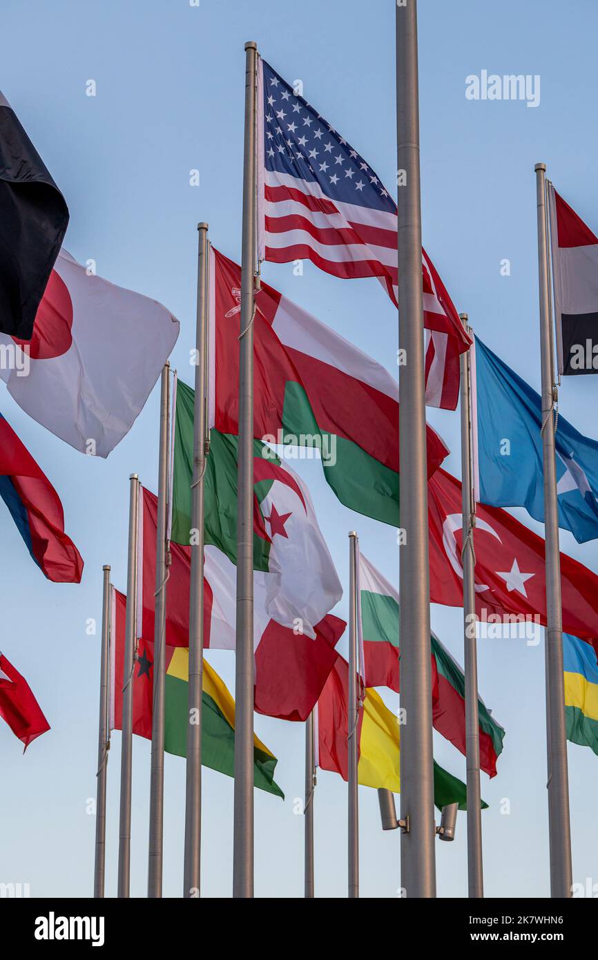 The Flag Plaza, displays 119 flags from countries with authorized ...