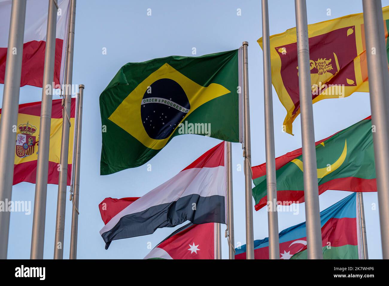 The Flag Plaza, displays 119 flags from countries with authorized ...