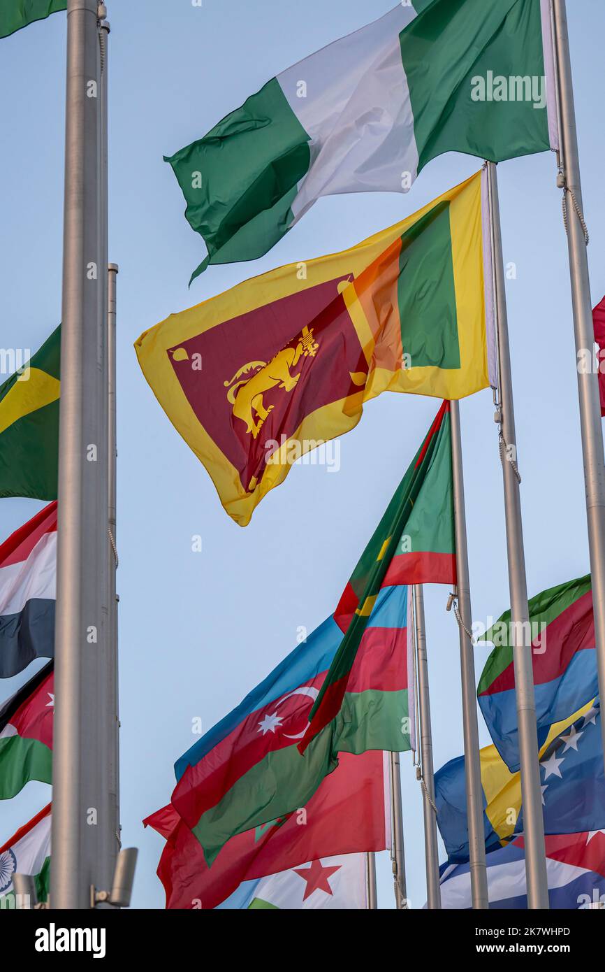 The Flag Plaza, displays 119 flags from countries with authorized ...