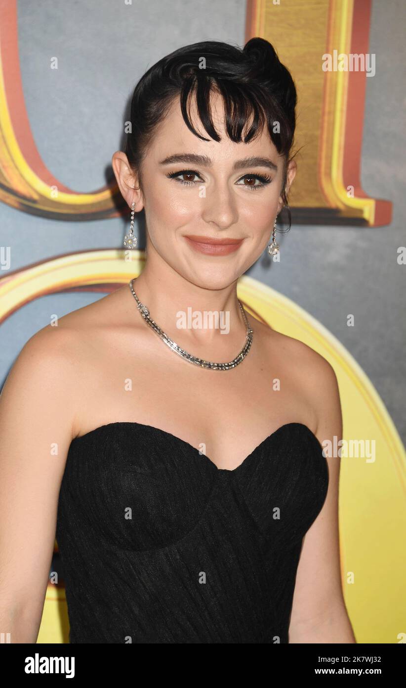 LOS ANGELES, CA - OCTOBER 18: Sophia Anne Caruso attends the premiere ...