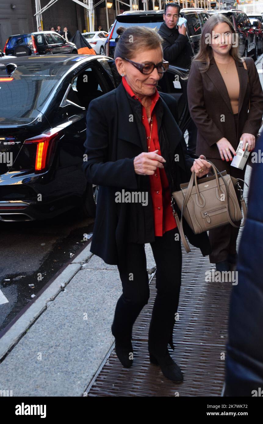 New York NY Oct 19: Judge Judy and her grandaughter Sarah Rose arrive ...