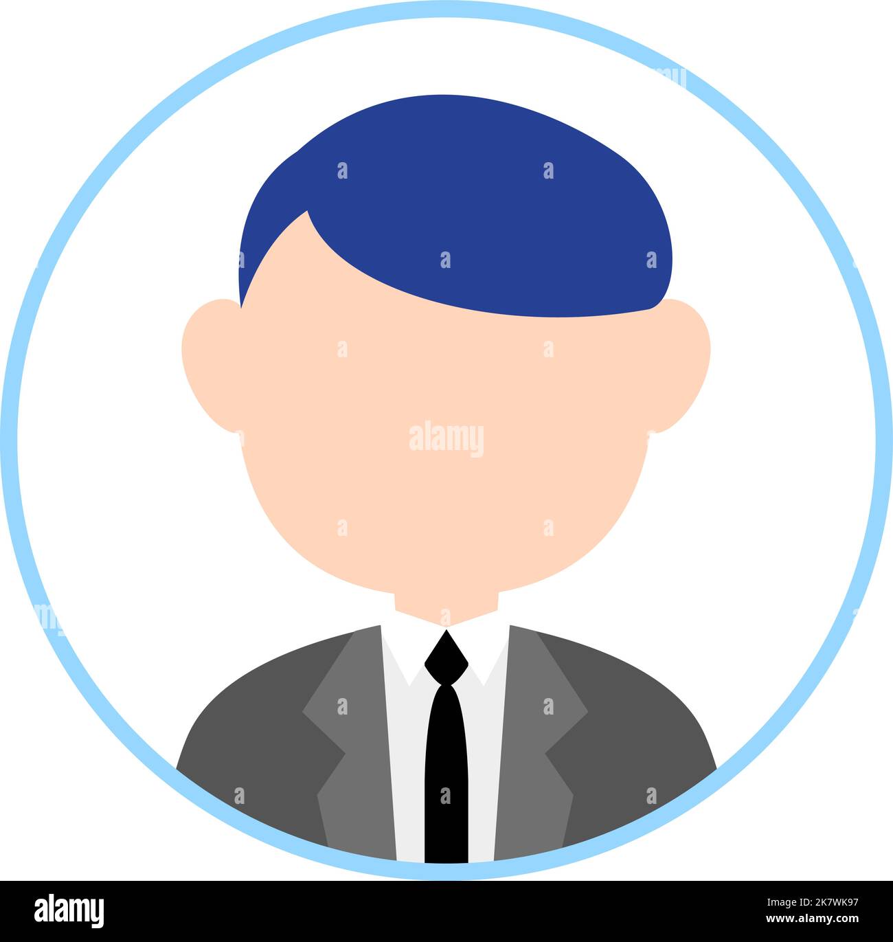 Faceless person icon with blue frame Stock Vector Image & Art - Alamy