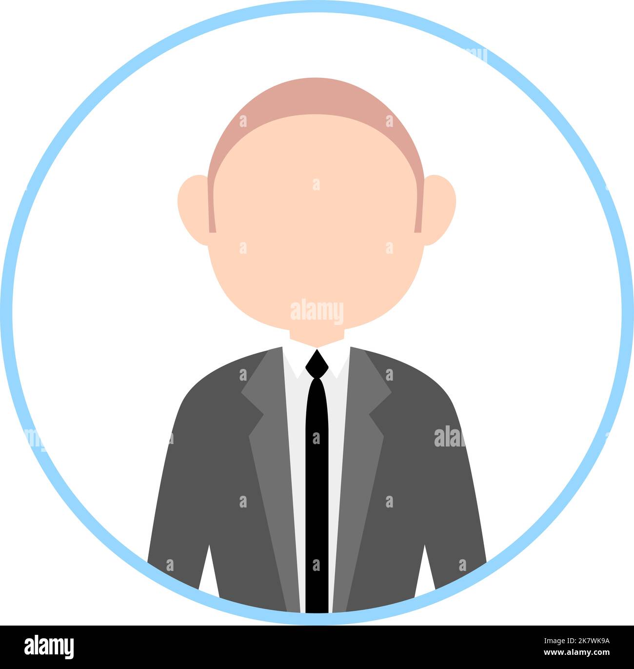 Faceless person icon with blue frame Stock Vector Image & Art - Alamy