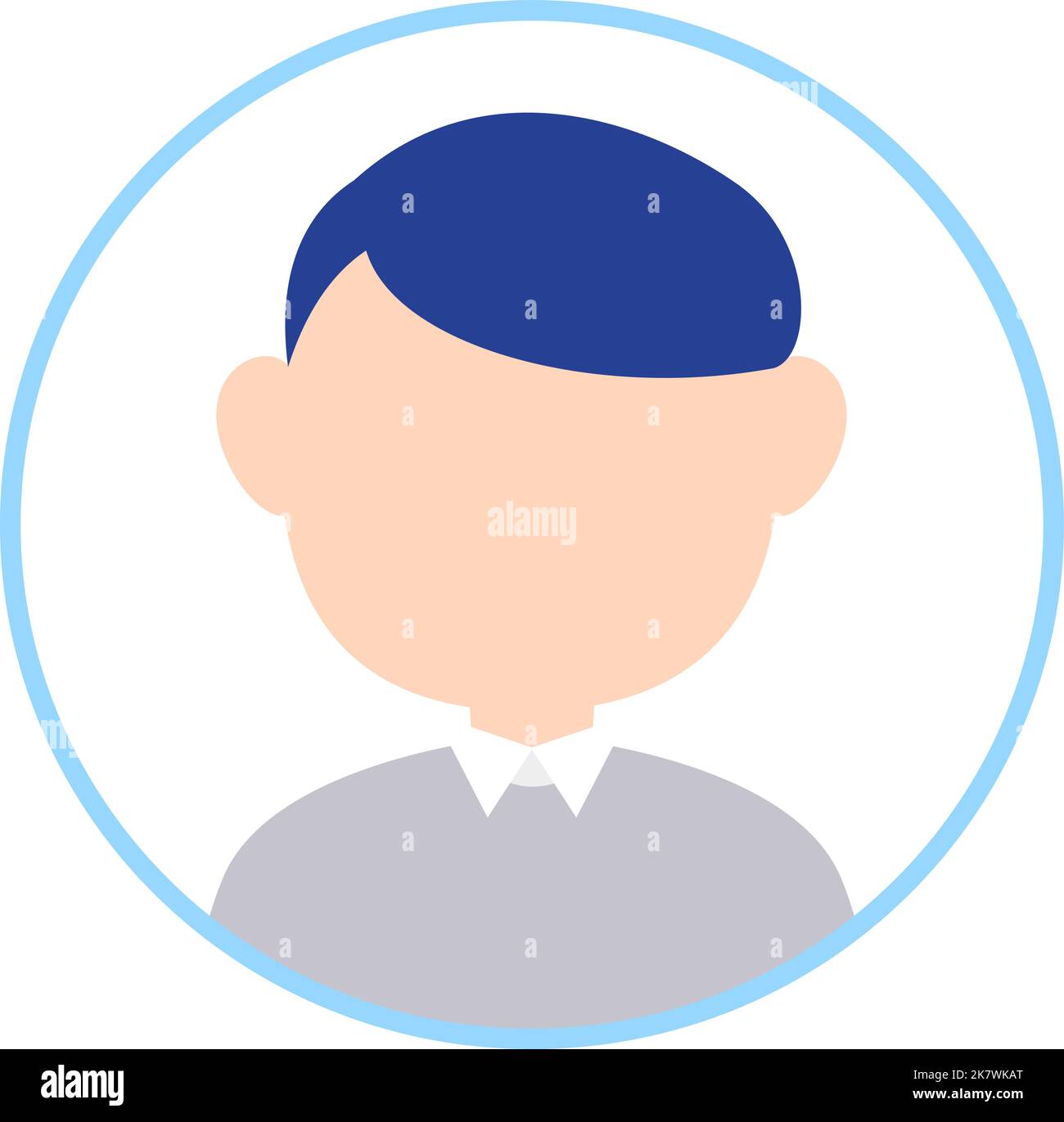 Faceless person icon with blue frame Stock Vector Image & Art - Alamy