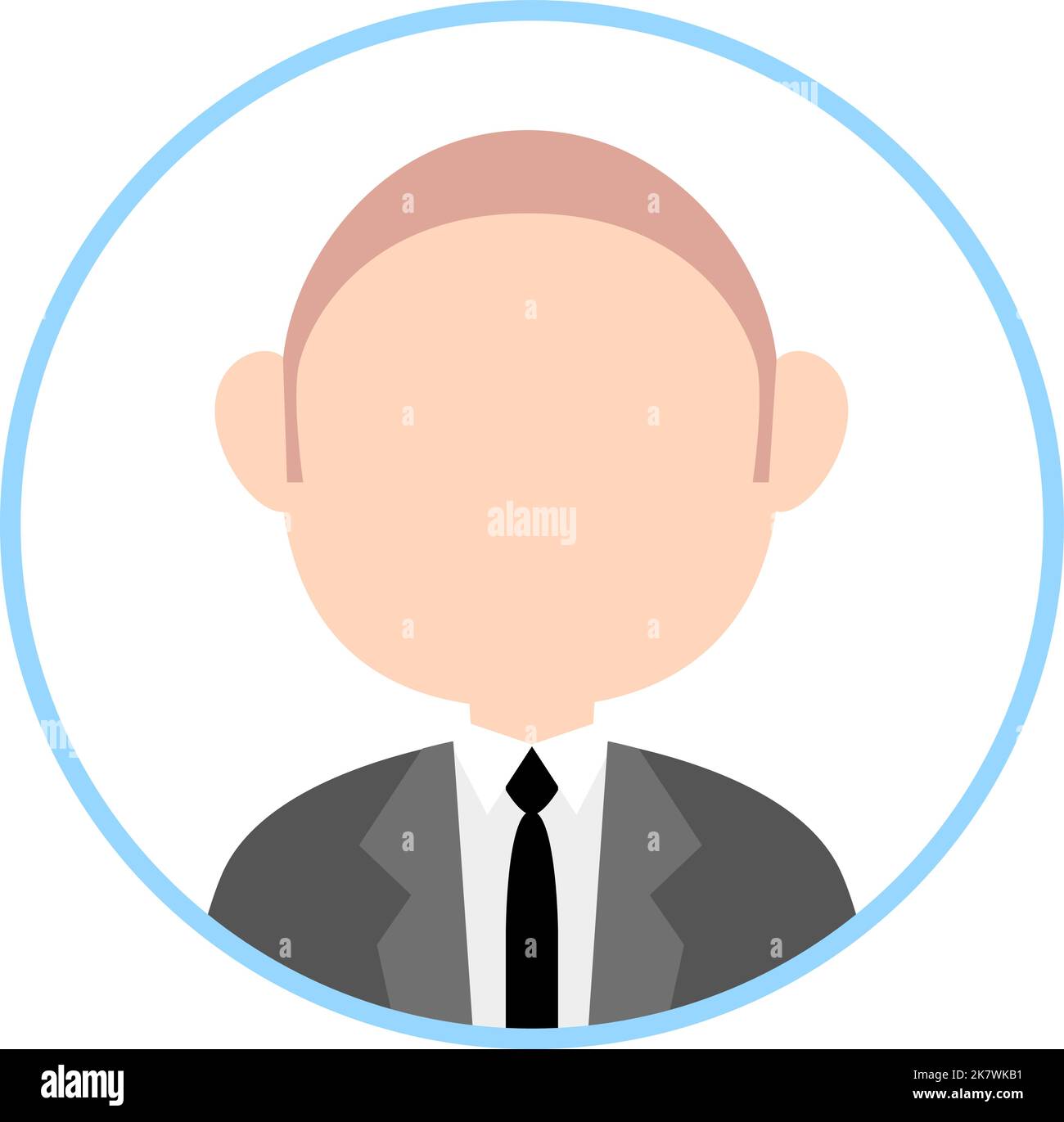 Faceless person icon with blue frame Stock Vector Image & Art - Alamy