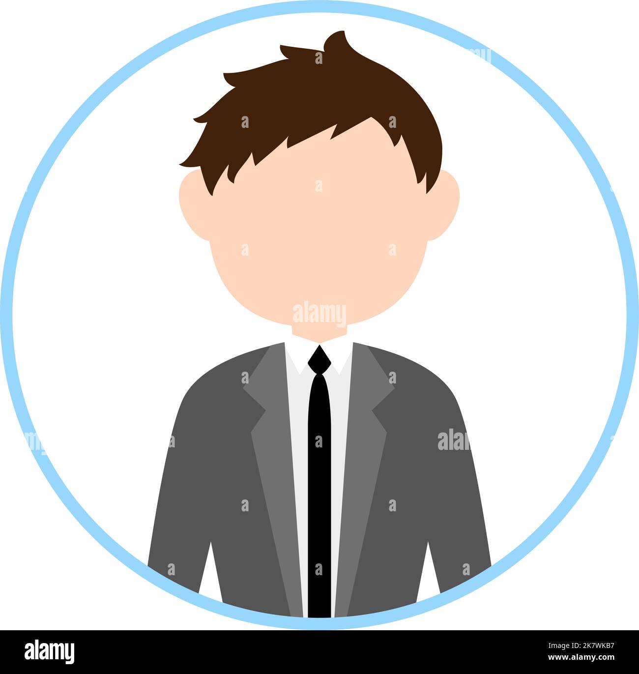 Faceless person icon with blue frame Stock Vector Image & Art - Alamy
