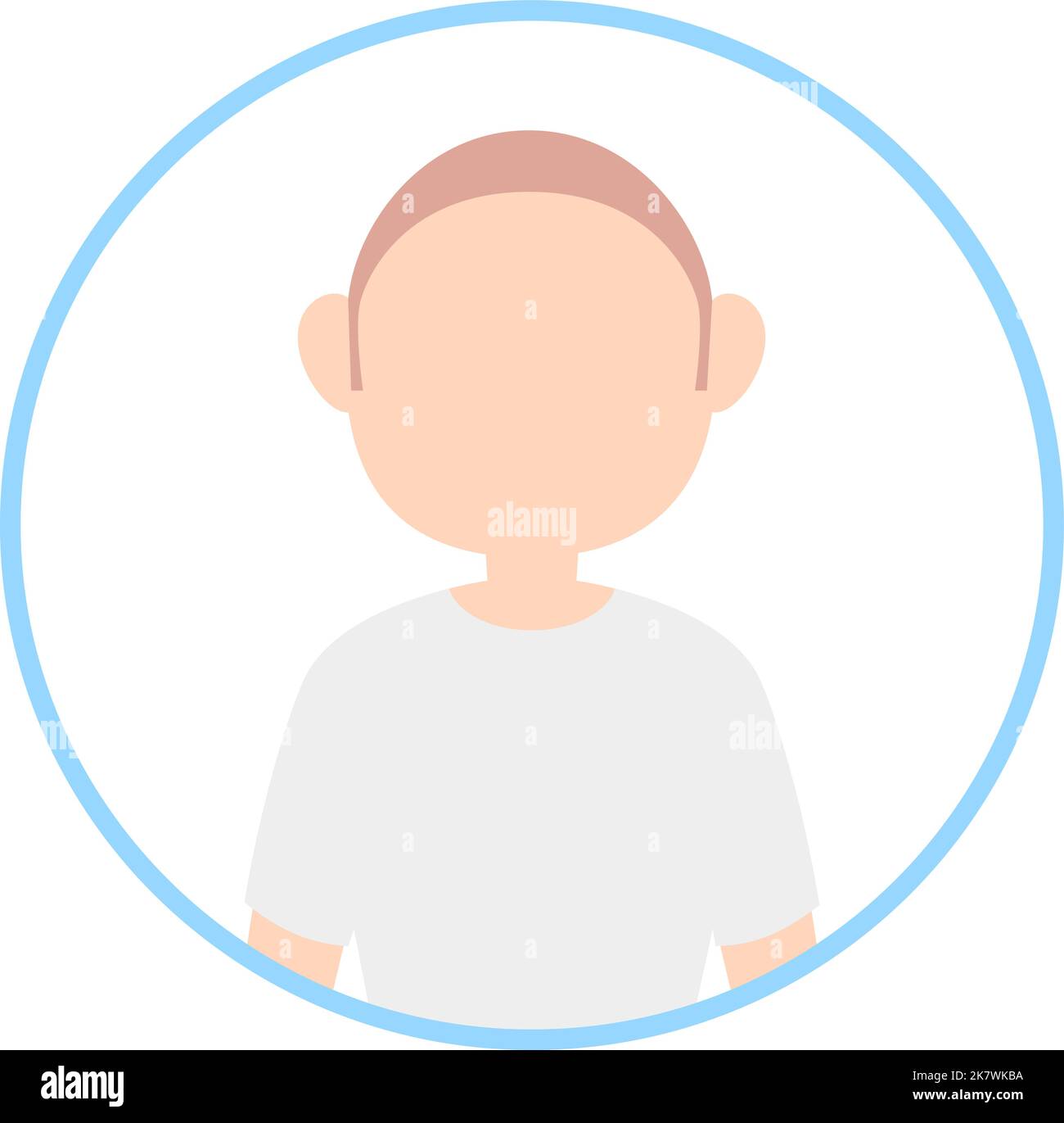 Faceless person icon with blue frame Stock Vector Image & Art - Alamy