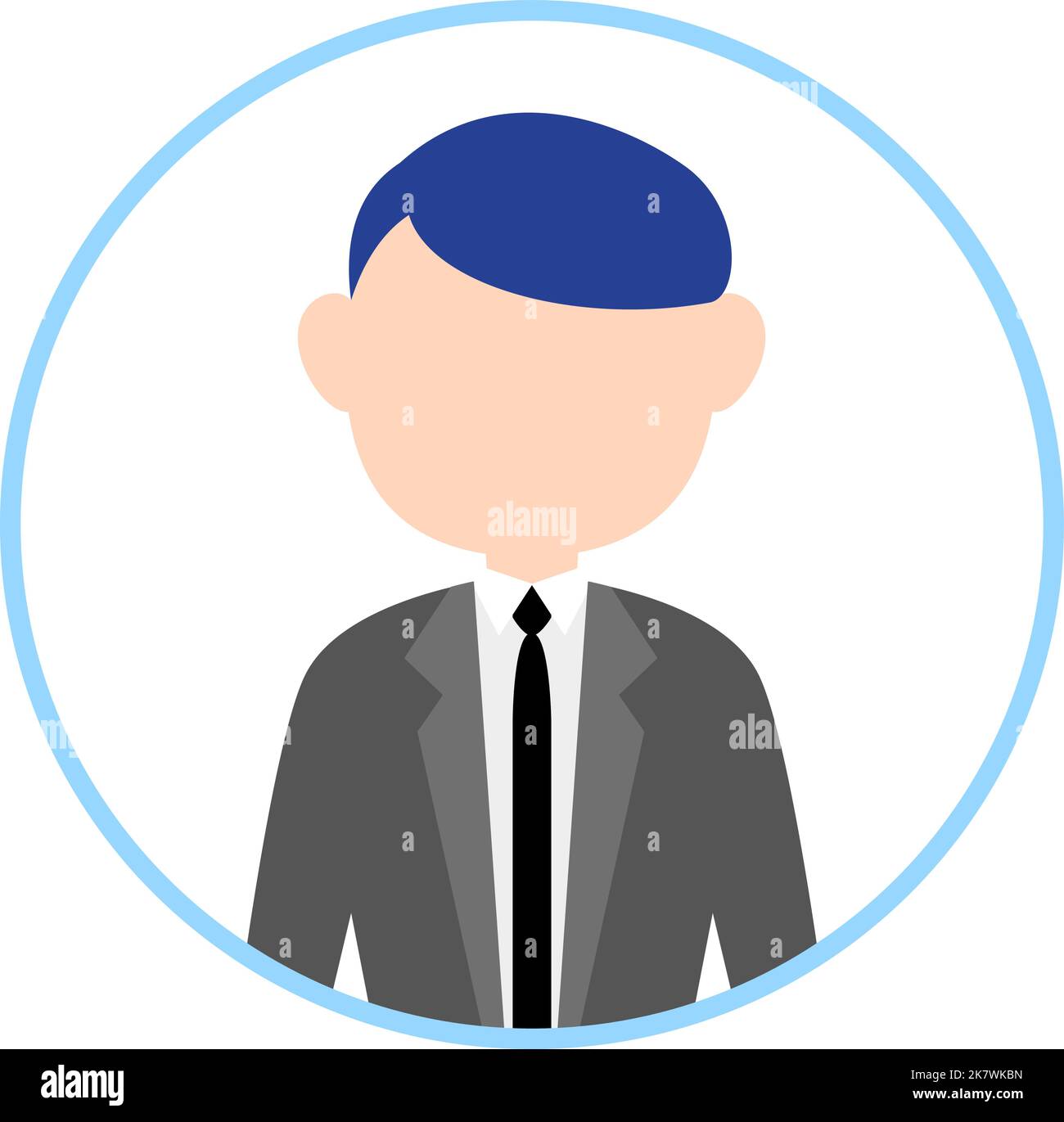 Faceless person icon with blue frame Stock Vector Image & Art - Alamy