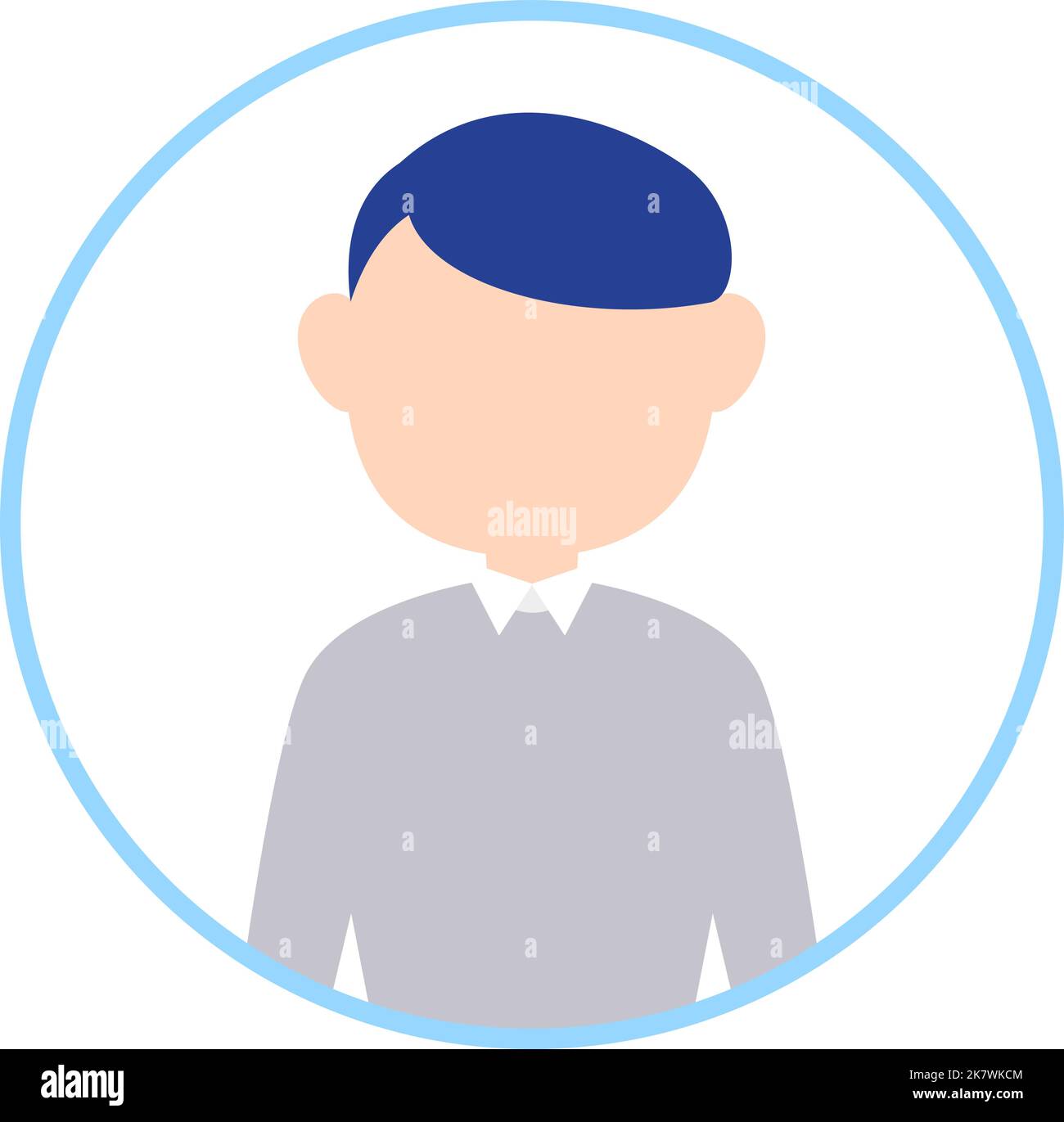 Faceless person icon with blue frame Stock Vector Image & Art - Alamy