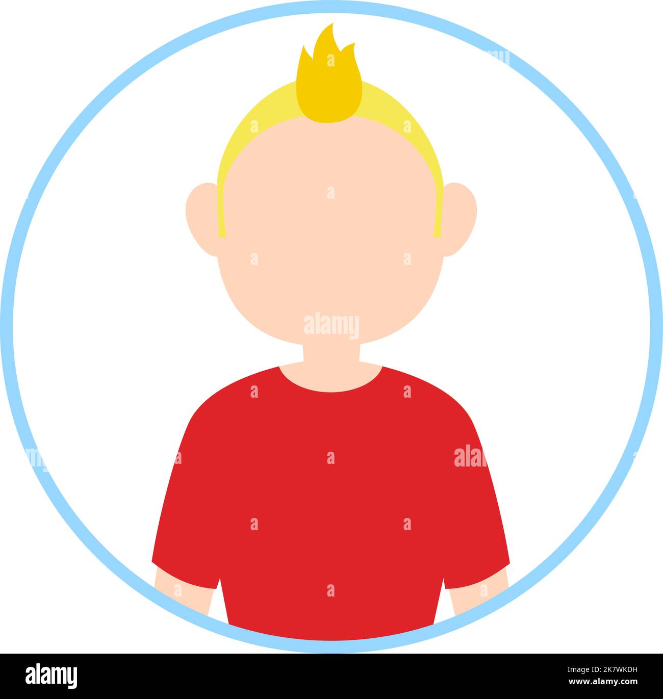 Faceless person icon with blue frame Stock Vector Image & Art - Alamy