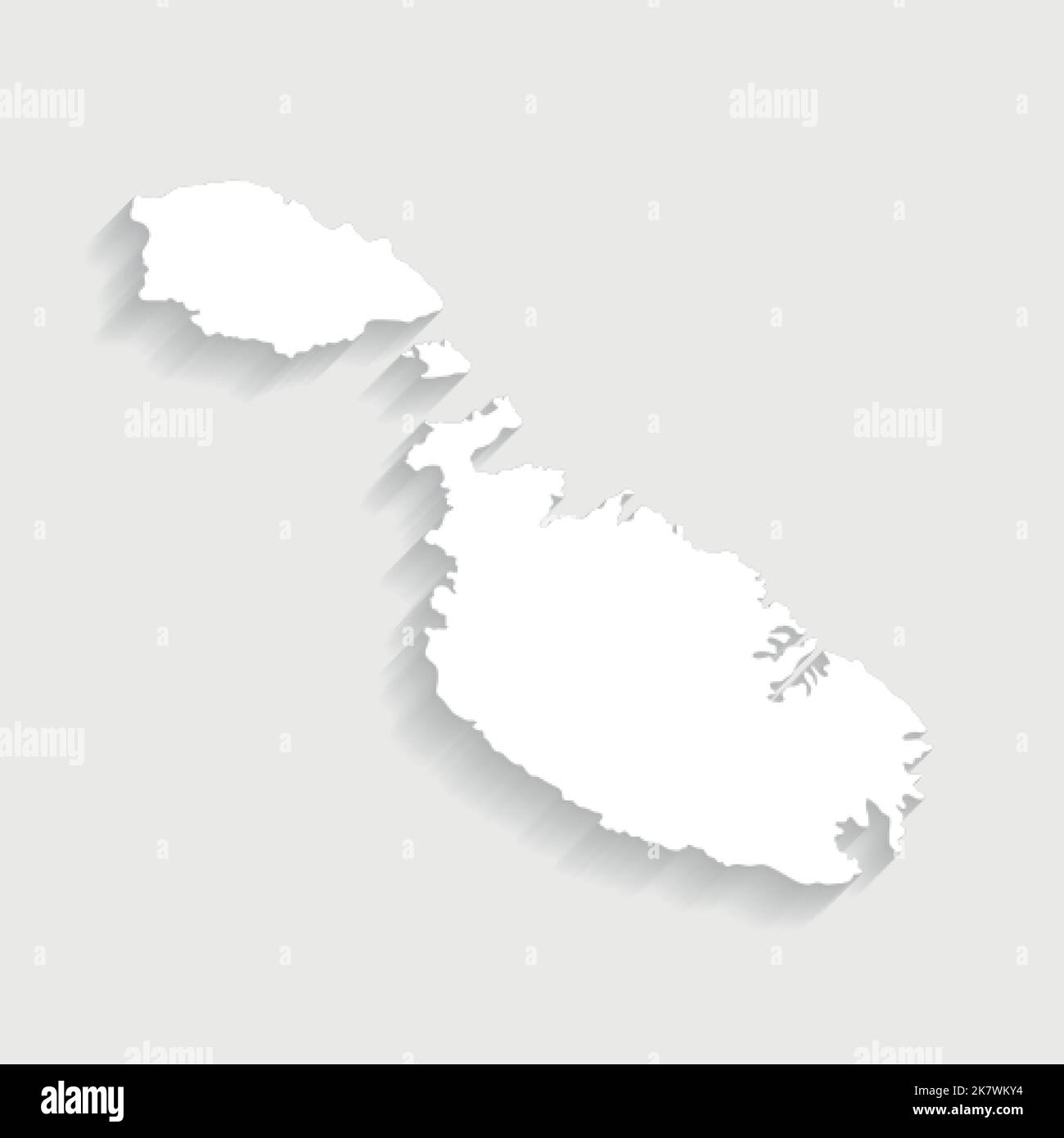 Simple white Malta map on gray background, vector, illustration, eps 10 ...