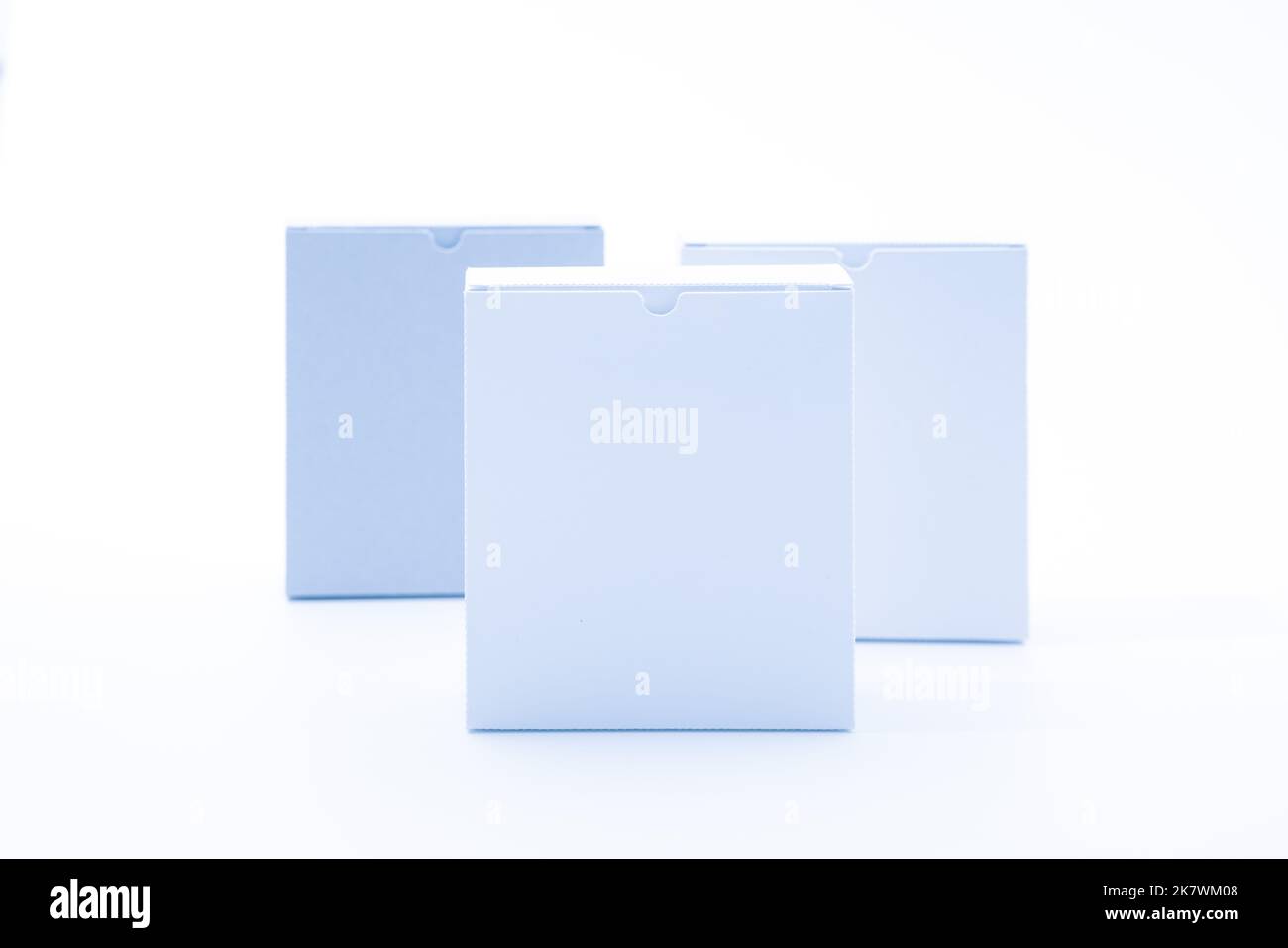 empty paper boxes on white background Stock Photo - Alamy