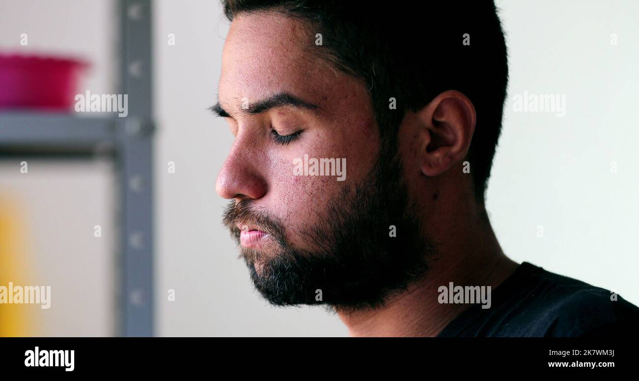 Stressed out person. man in emotional pain Stock Photo - Alamy