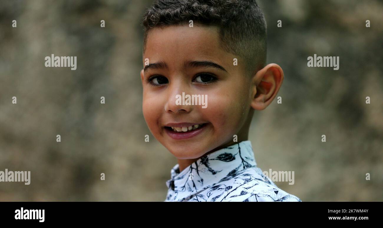 South american little boy child portrait smile. latin hispanic kid ...