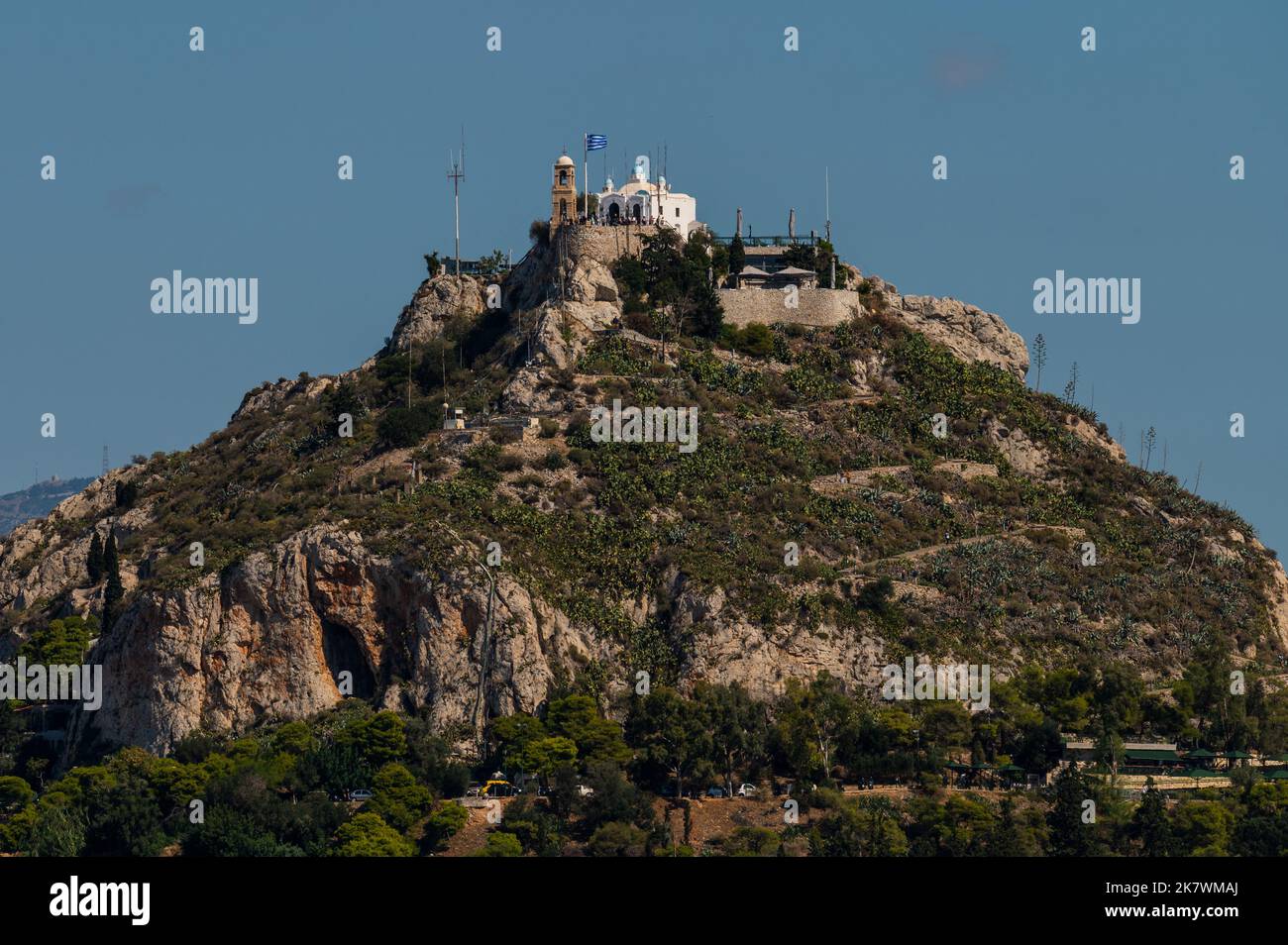 View of Mount Lycabettus from the Acropolis of Athens Stock Photo - Alamy