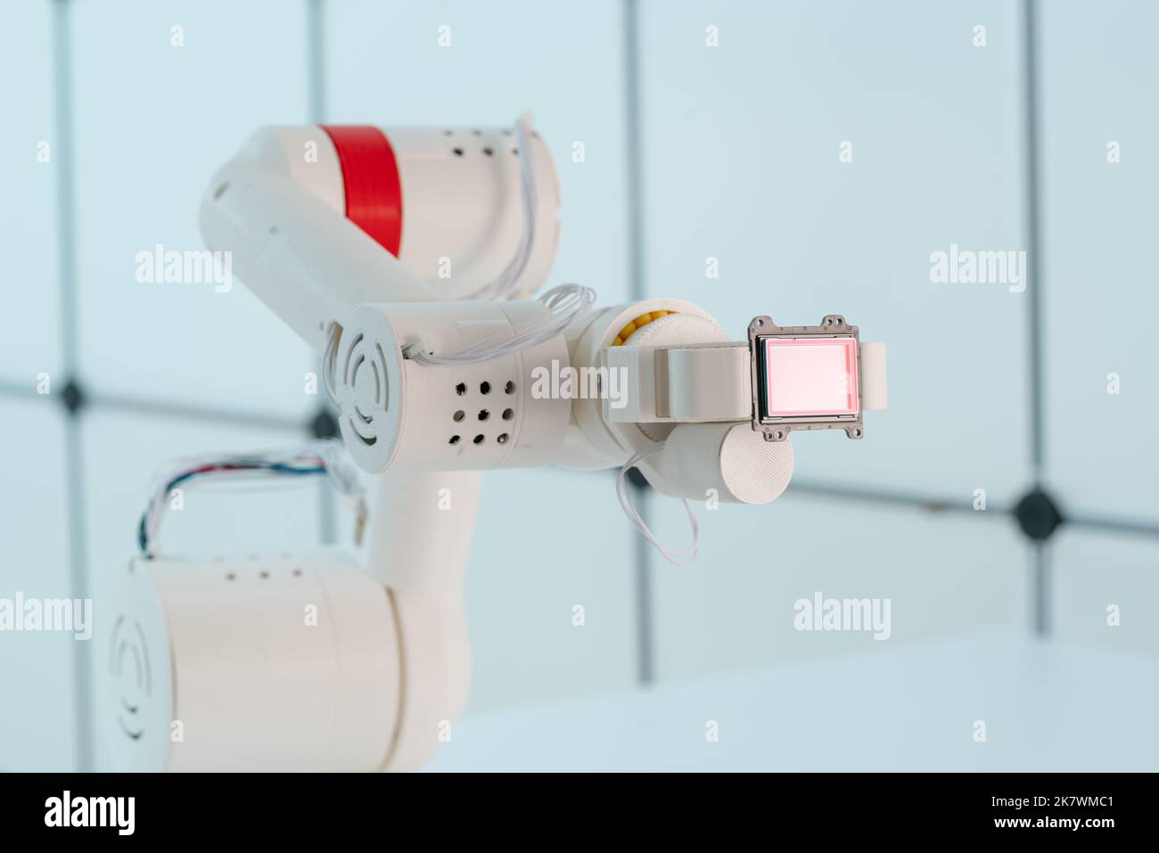 Robot arm with CCD and CMOS matrix Image sensor in the manipulator ...