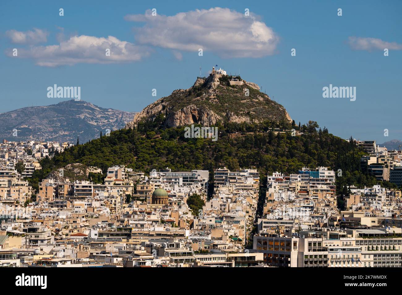View of Mount Lycabettus from the Acropolis of Athens Stock Photo - Alamy