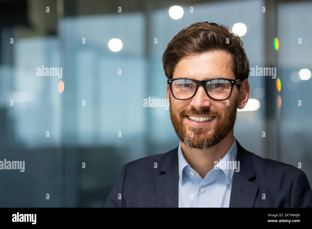 Close up photo portrait of successful and happy businessman, mature ...