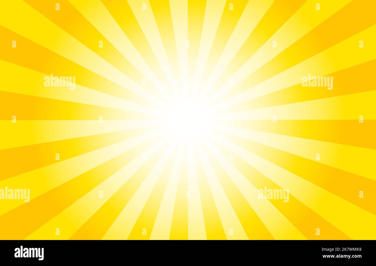 Background material: Yellow gradation illustration with concentrated ...