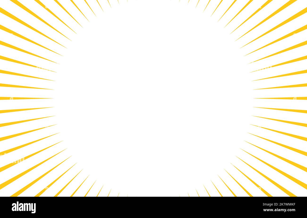 Background material: yellow, concentrated line, illustration Stock ...