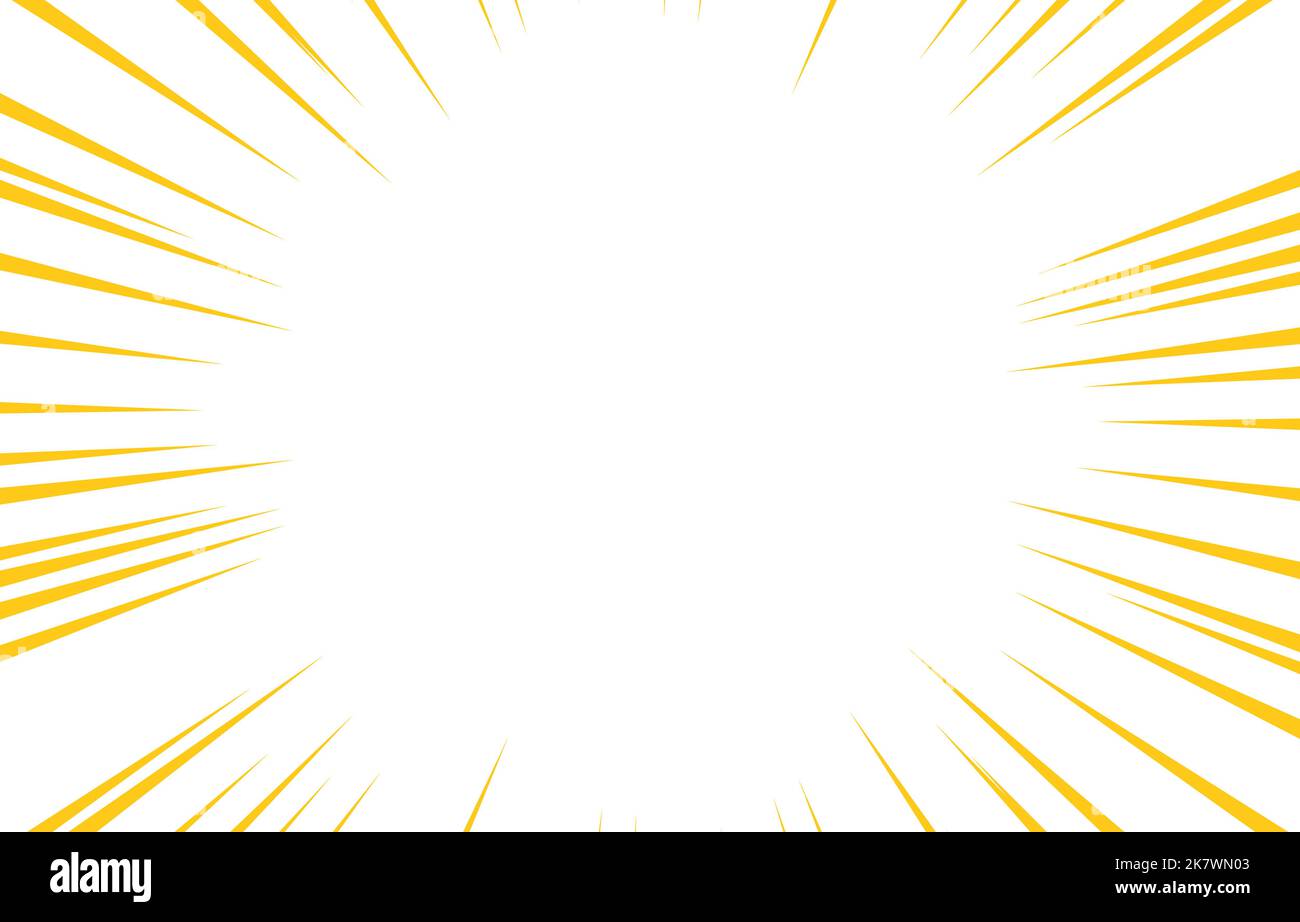 Background material: yellow, concentrated line, illustration Stock ...