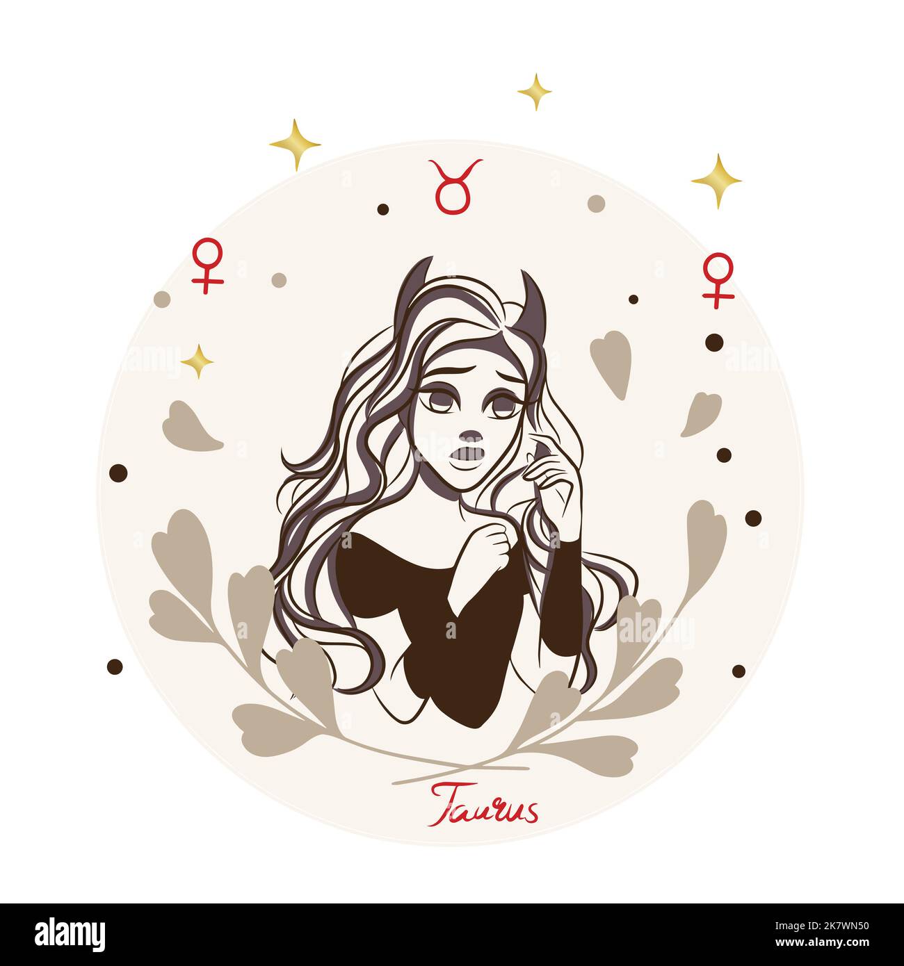 Taurus constellation cartoon illustration Cut Out Stock Images ...