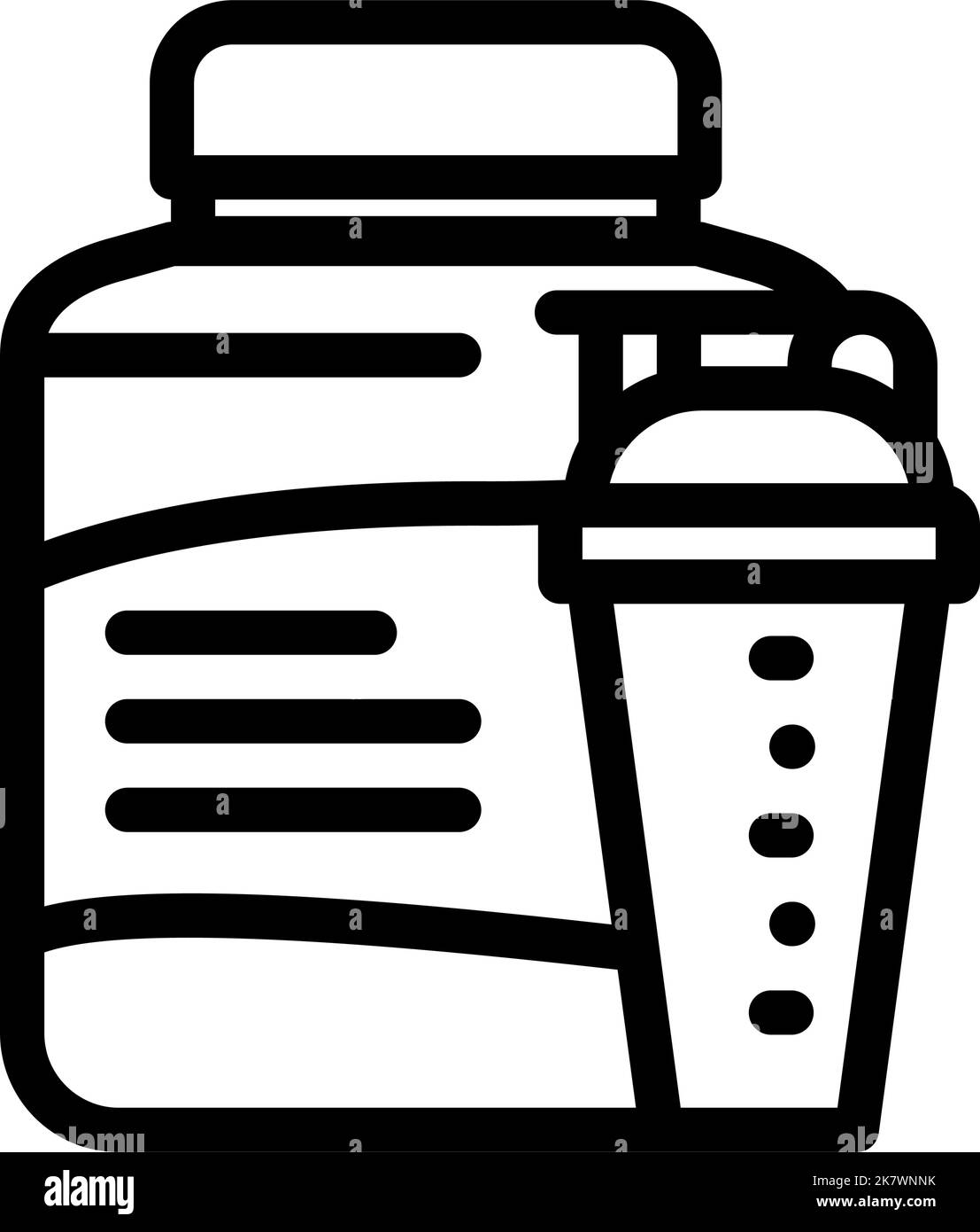 whey protein milk product line icon vector illustration Stock Vector ...